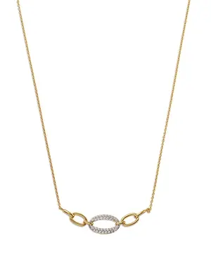Bloomingdale'S Diamond Pave Link Necklace - Gold