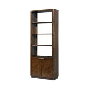 THEODORE ALEXANDER Kesden Bookshelf - Pyramid Brown