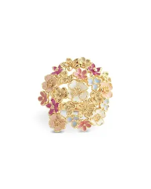 ANABEL ARAM Wildflower Enamel Ring Gold/multi