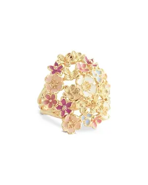 ANABEL ARAM Wildflower Enamel Ring - Multi/gold