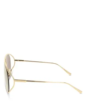 FERRAGAMO Gancini Lens Shield Sunglasses, 63mm