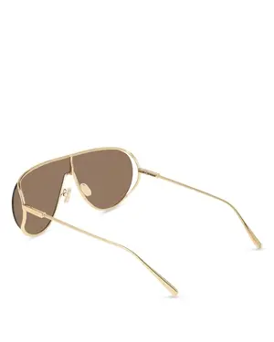 FERRAGAMO Gancini Lens Shield Sunglasses, 63mm