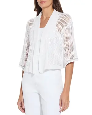 Women's White Mesh Cardigans