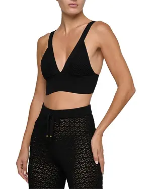 L'Agence Reverie Pointelle Knit Bra Top