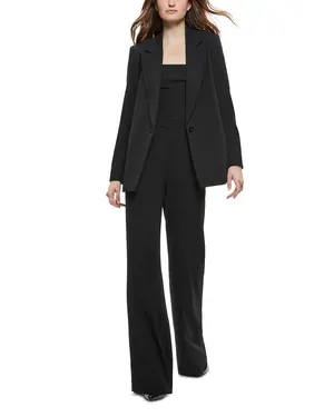 Alice + Olivia Denny Notch Collar Boyfriend Blazer - Black