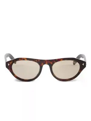 Prada Rivet-detail Cat-eye Sunglasses - Brown