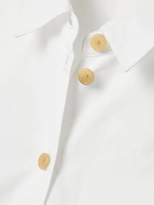 Khaite Keefe Cotton-poplin Shirt - White