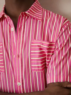 REISS Comte | Ché Poplin Stripe Shirt