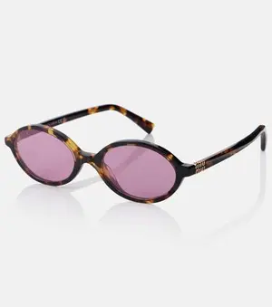 Miu Miu Miu Regard Round Sunglasses - Purple