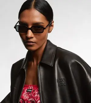 Miu Miu Rectangular Sunglasses - Black