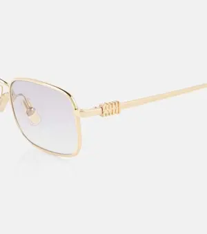 Miu Miu Logo Rectangular Sunglasses