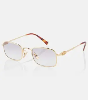 Miu Miu Logo Rectangular Sunglasses