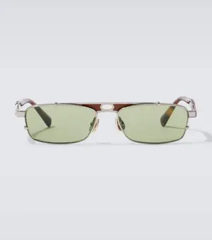 Brunello Cucinelli Paloma Rectangular Sunglasses - Neutrals