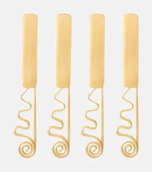 L'Objet Spirale Set Of 4 Stainless Steel Spreaders - Gold