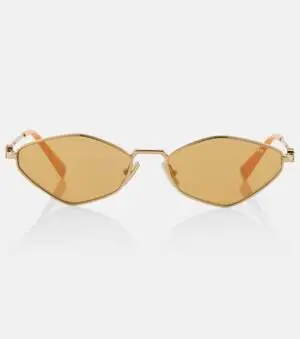 Miu Miu Miu Regard Octagon Sunglasses Orange