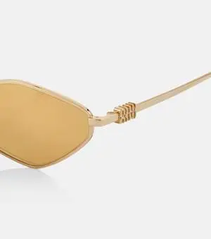 Miu Miu Miu Regard Octagon Sunglasses - Orange