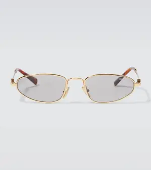 Miu Miu Gold Tone Eyewear For Men