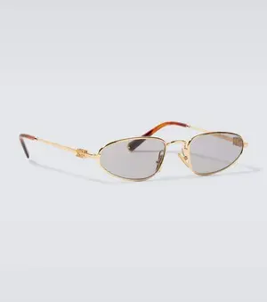 Miu Miu Logo Oval Sunglasses