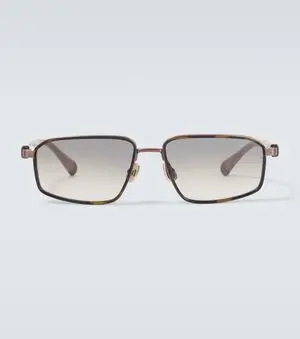 Brunello Cucinelli Jarama Rectangular Sunglasses - Brown