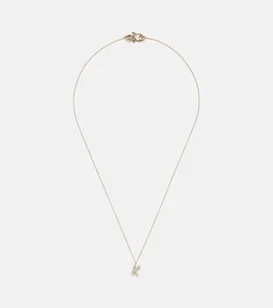 Sophie Bille Brahe Initial 18kt Necklace With Diamonds - Gold