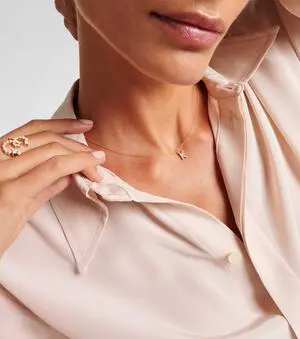 Sophie Bille Brahe 18kt Yellow Diamond Initial Necklace