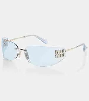 Miu Miu Logo Rectangular Sunglasses