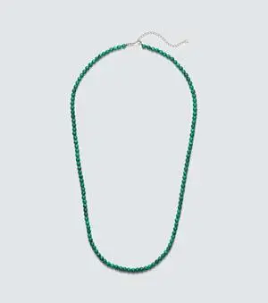 Mateo 14kt Gold And Malachite Beaded Necklace - Green