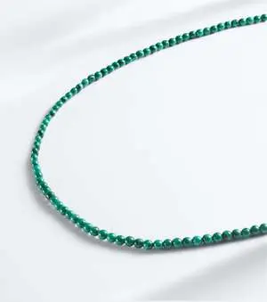 Mateo 14kt Gold And Malachite Beaded Necklace