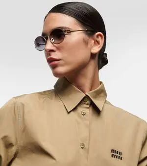 Miu Miu Round Frame Sunglasses