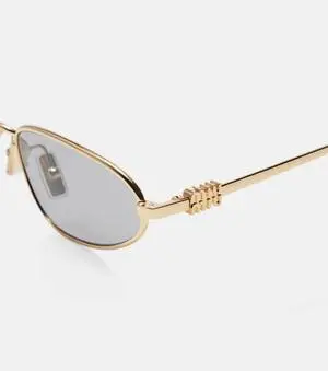 Miu Miu Logo Oval Sunglasses