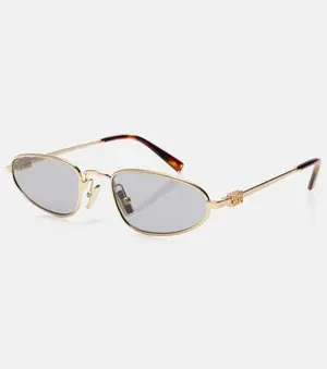 Miu Miu Logo Oval Sunglasses