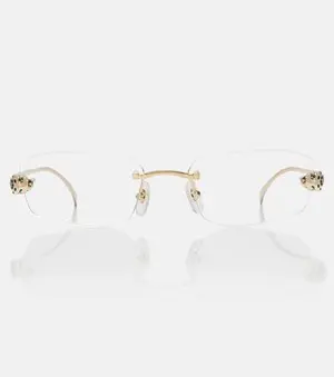 CARTIER Panthère De Rectangular Glasses - Gold