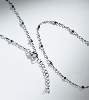 Mateo Set Of Two Sterling And Enamel Chain Bracelets