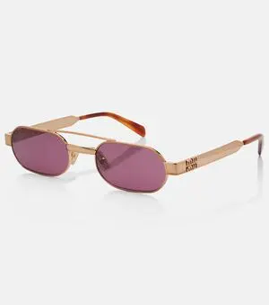 Miu Miu Oval Sunglasses - Pink