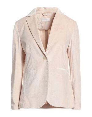 CIRCOLO 1901 Single-breasted Velvet Blazer - Beige