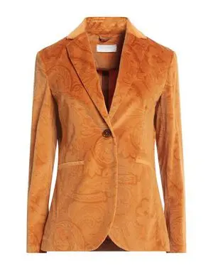 CIRCOLO 1901 CIRCOLO 1901 Single-Breasted Velvet Blazer Camel