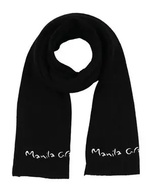 MANILA GRACE Scarf Acrylic, Wool, Nylon - Black