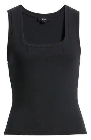 Rails Bobbie Rib Square Neck Tank - Black