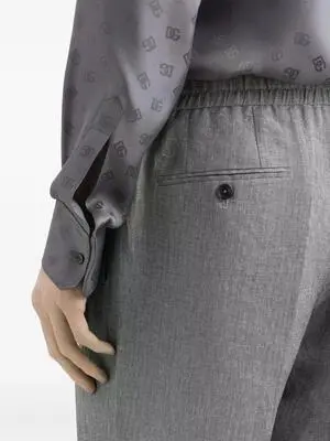 Dolce & Gabbana Drawstring Pleated Trousers - Grey