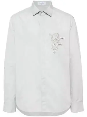 Off-white Embroidered Overshirts For Men