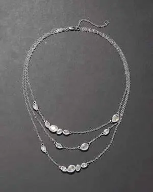 Alexis Bittar Layered Molten Crystal Station Necklace