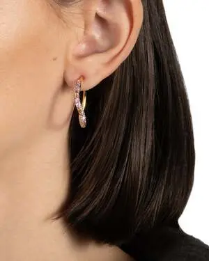Alexis Bittar Alexis Bittar Two Tone Pave Hoop Earring Candy