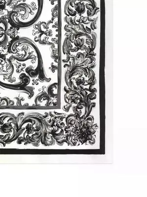 Dolce & Gabbana Majolica-print Silk Scarf - White