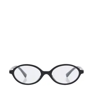Miu Miu Oval Frame Glasses - Black