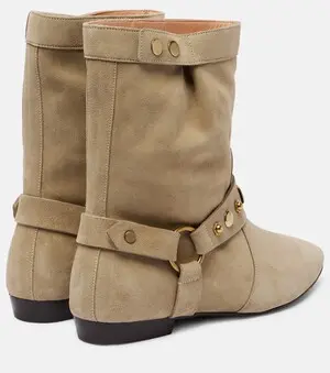 Isabel Marant Étoile Stania Suede Ankle Boots - Beige
