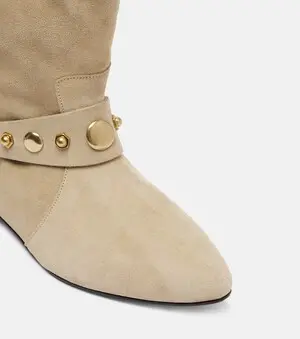 Isabel Marant Étoile Stania Suede Ankle Boots - Beige