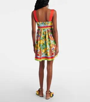 Dolce & Gabbana Printed Cotton Mini Dress