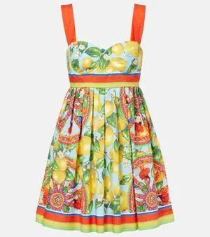 Dolce & Gabbana Printed Cotton Mini Dress - Multicoloured