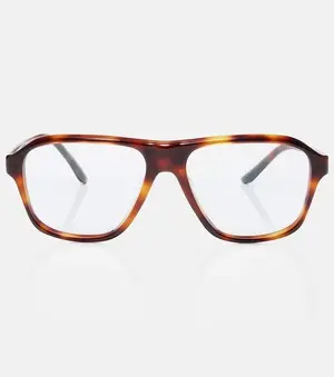 Khaite X Oliver Peoples Square Eyeglasses - Brown