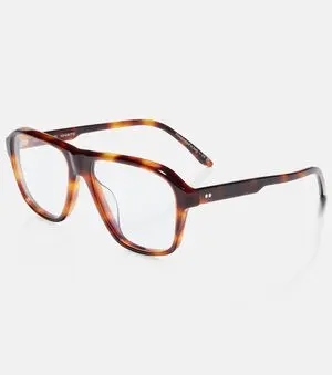 Khaite X Oliver Peoples 1978rx Aviator Glasses - Brown